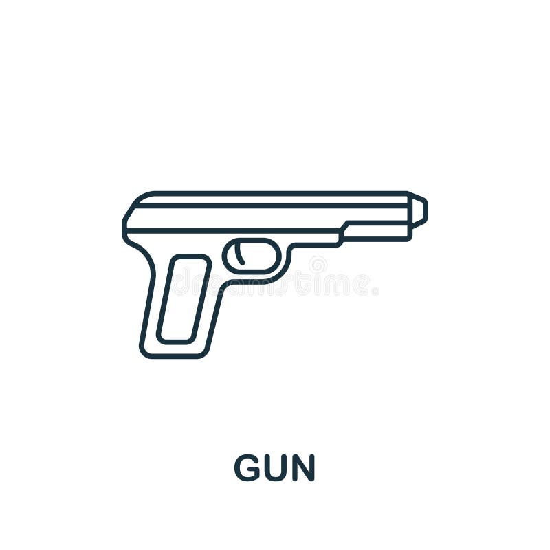 Gun Icon. Line Simple Line Protest Icon for Templates, Web Design and ... Gun Icon. Line Simple Line Protest Icon for Templates, Web Design and ...