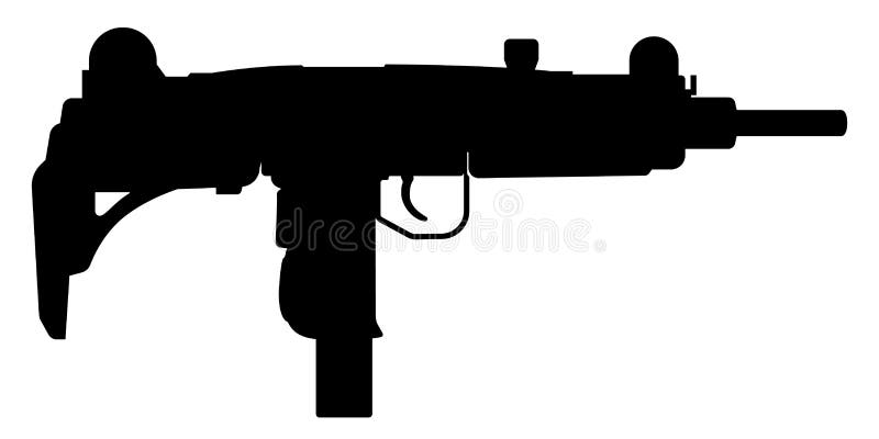 Gun Icon. Machine Gun. Firearms. Submachine Gun Sign. Rifle Icon Stock ...