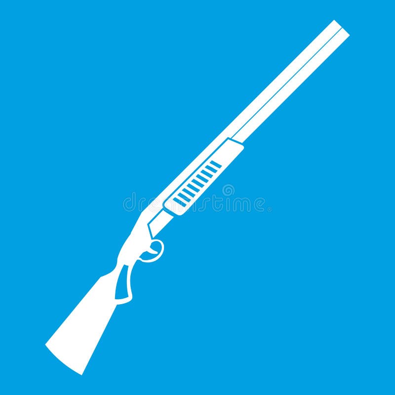Gun icon white stock vector. Illustration of sign, firearm - 96540781
