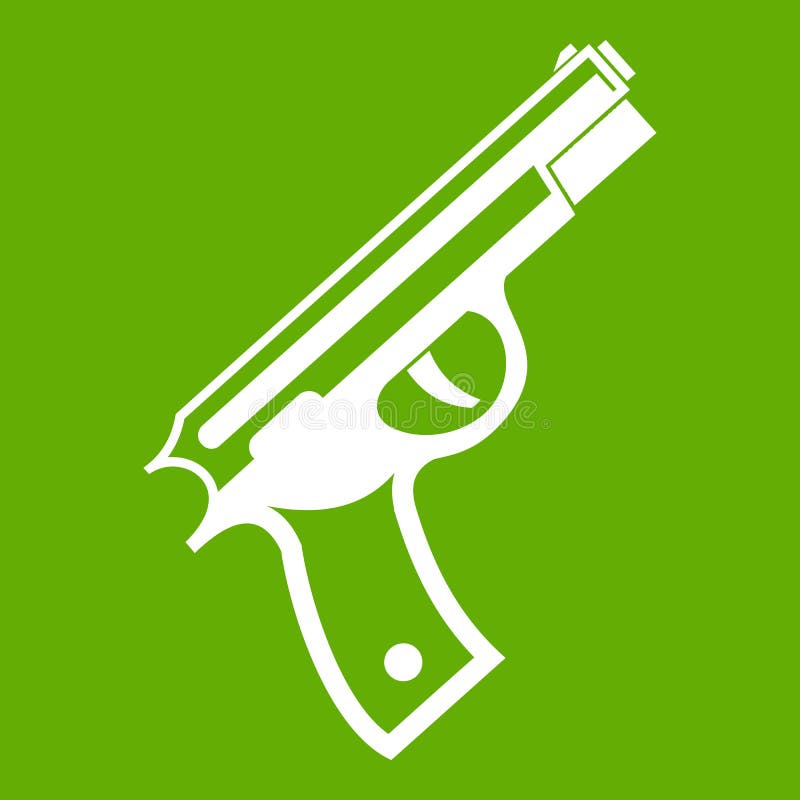 Gun icon green stock vector. Illustration of firearm - 104470676