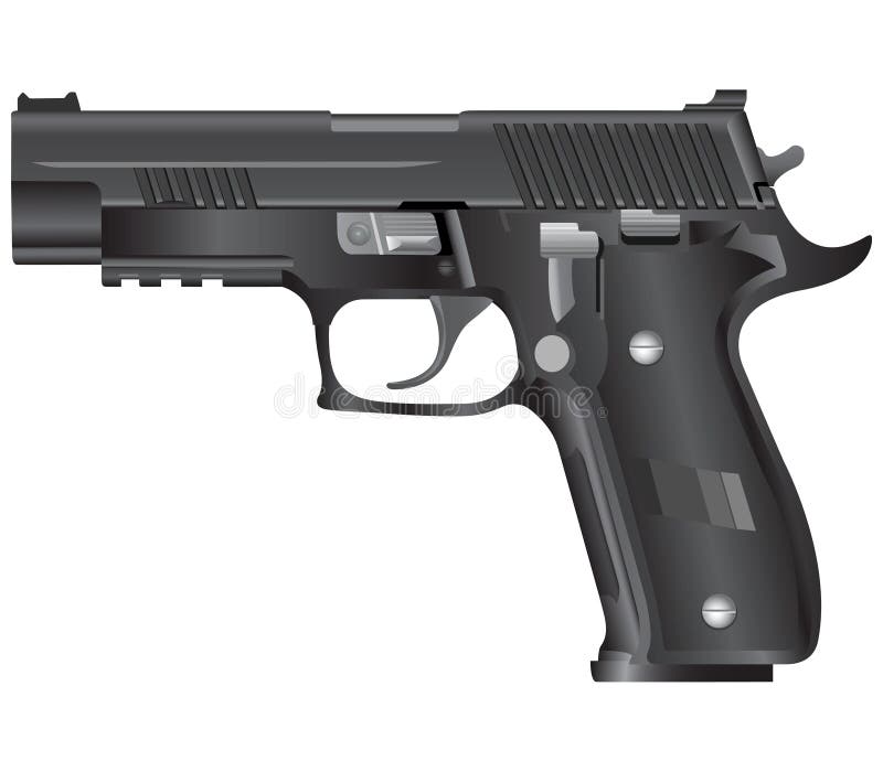 Gun illustration(vector) stock vector. Illustration of protection - 9787744
