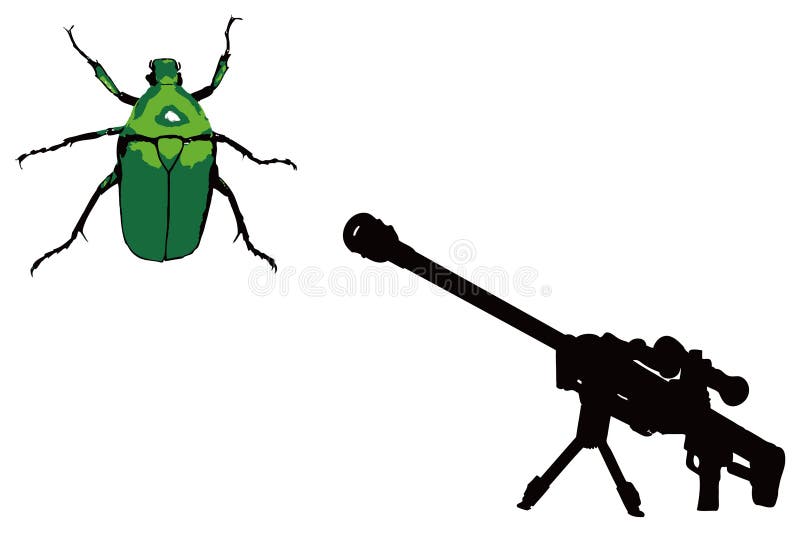 Gun And Insect Picture. Image: 5436285