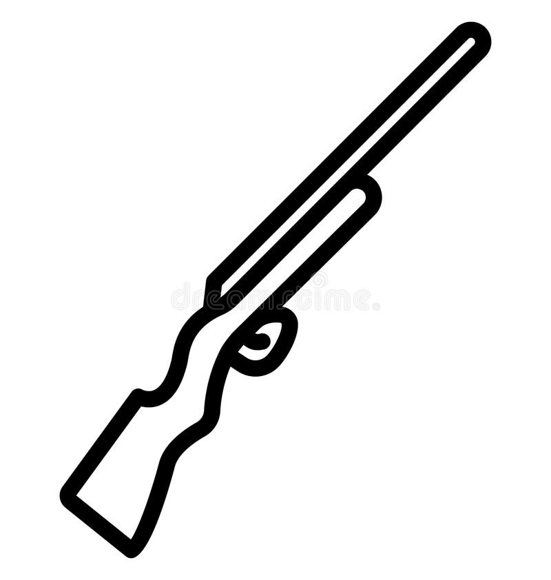 Gun Isolated Vector Icon Which Can Easily Modify or Edit Stock ...