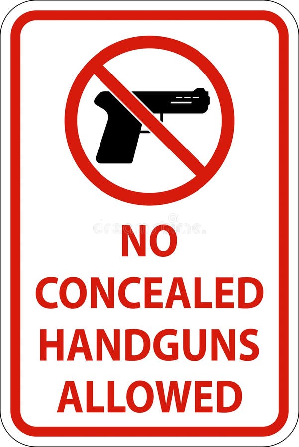 Gun Law Sign No Concealed Handguns Allowed Sign Stock Vector ...