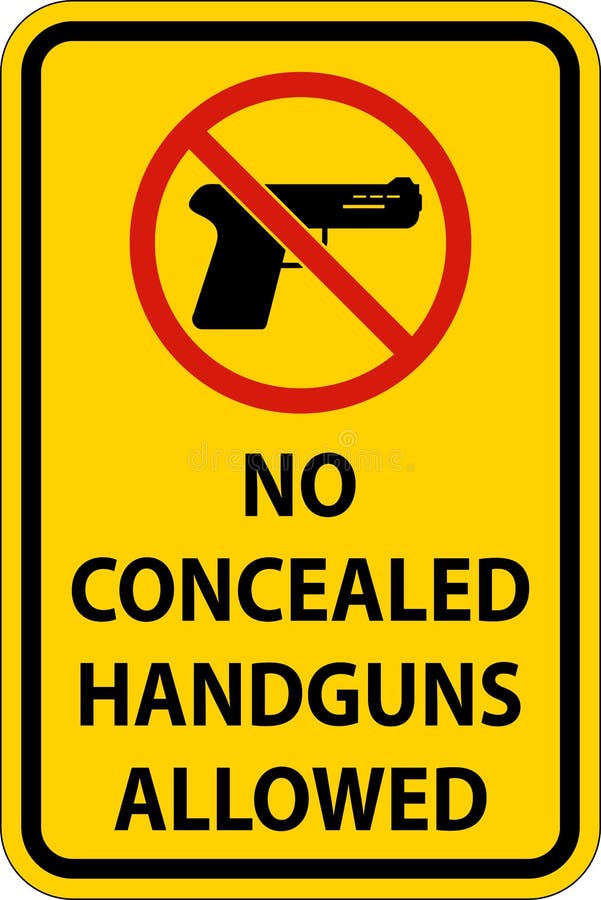 Gun Law Sign No Concealed Handguns Allowed Sign Stock Vector ...