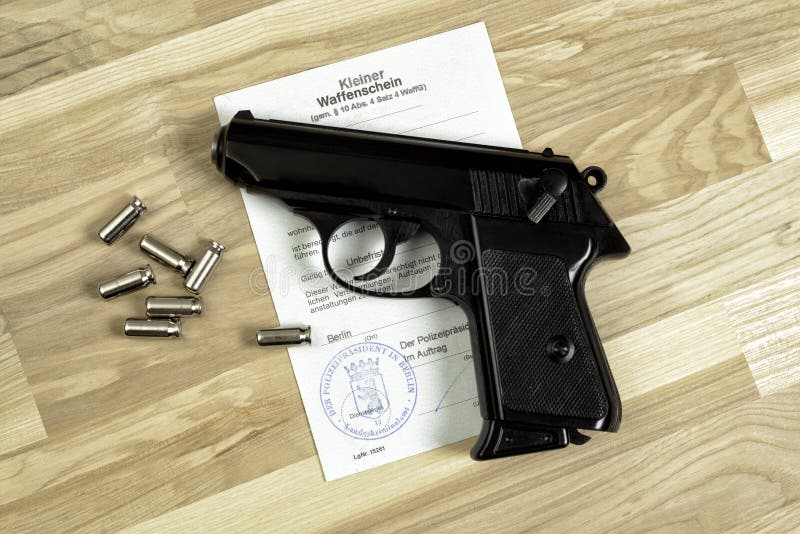 Gun licence stock photo. Image of automatic, pistol, lachrymator - 92147622