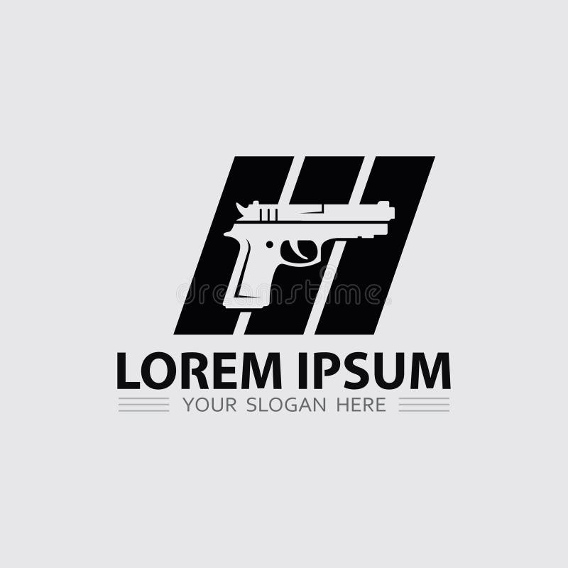 Gun Logo Icon and Tactical Design Guns Vector Illustration Stock ...