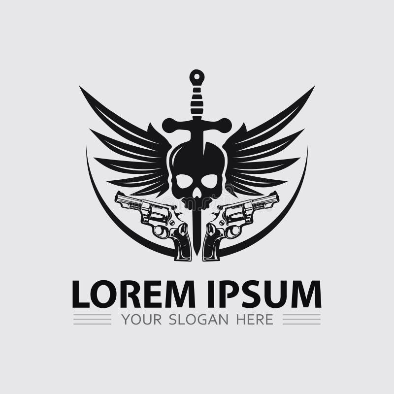 Gun Logo Icon and Tactical Design Guns Vector Illustration Stock ...