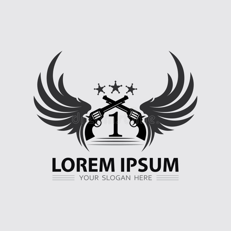 Gun Logo Icon and Tactical Design Guns Vector Illustration Stock ...