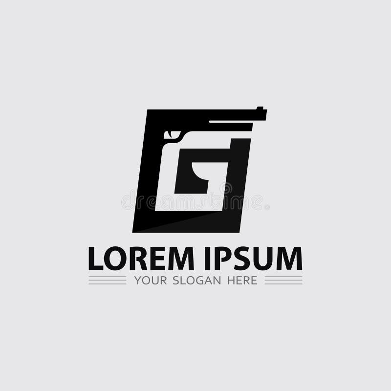 Gun Logo Icon and Tactical Design Guns Vector Illustration Stock ...