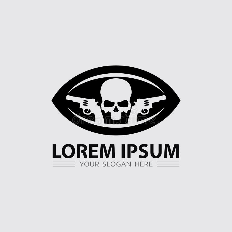 Gun Logo Icon and Tactical Design Guns Vector Illustration Stock ...