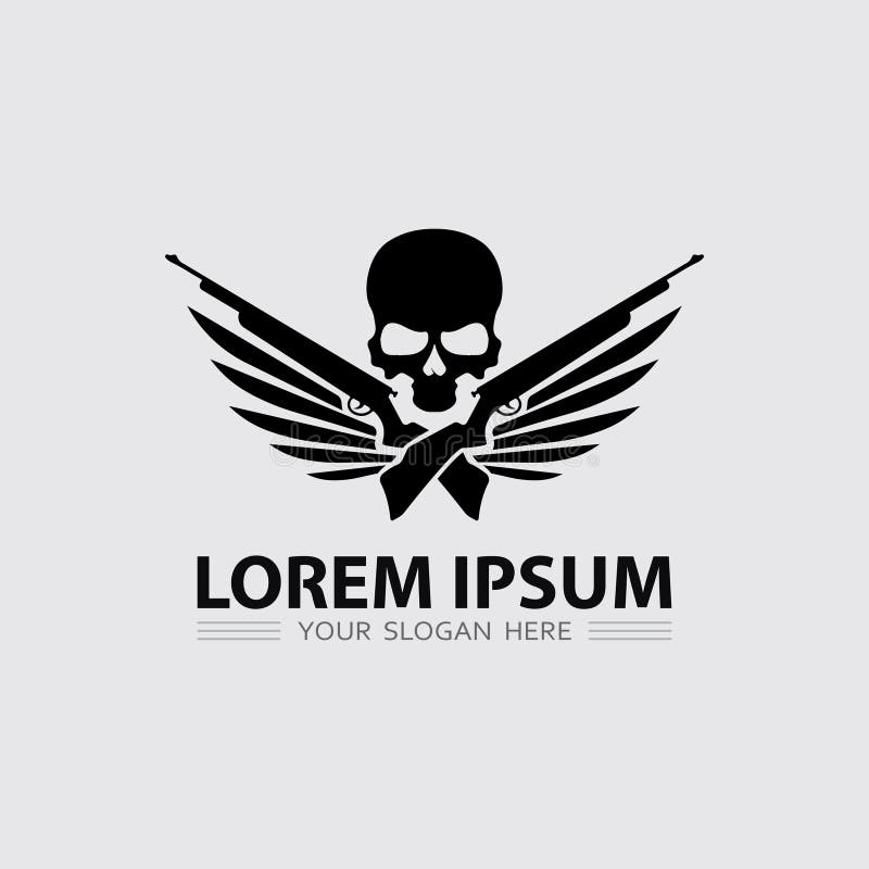 Gun Logo Icon and Tactical Design Guns Vector Illustration Stock ...