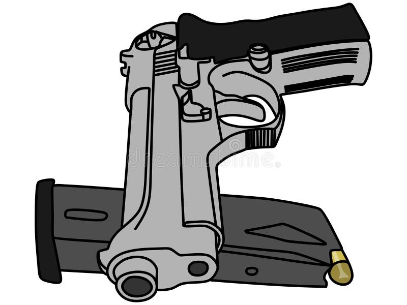 Gun and magazine stock illustration. Illustration of armed - 49965860