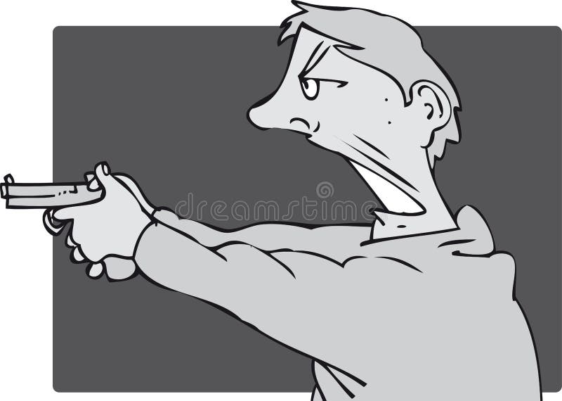 Angry Man Pointing Gun Stock Illustrations – 12 Angry Man Pointing Gun ...