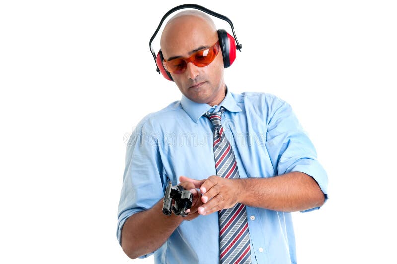 Gun stock photo. Image of male, security, motivated, successful - 68969240