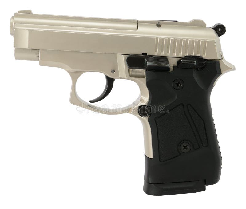 Gun stock photo. Image of shoot, pistol, white, legal - 36509206