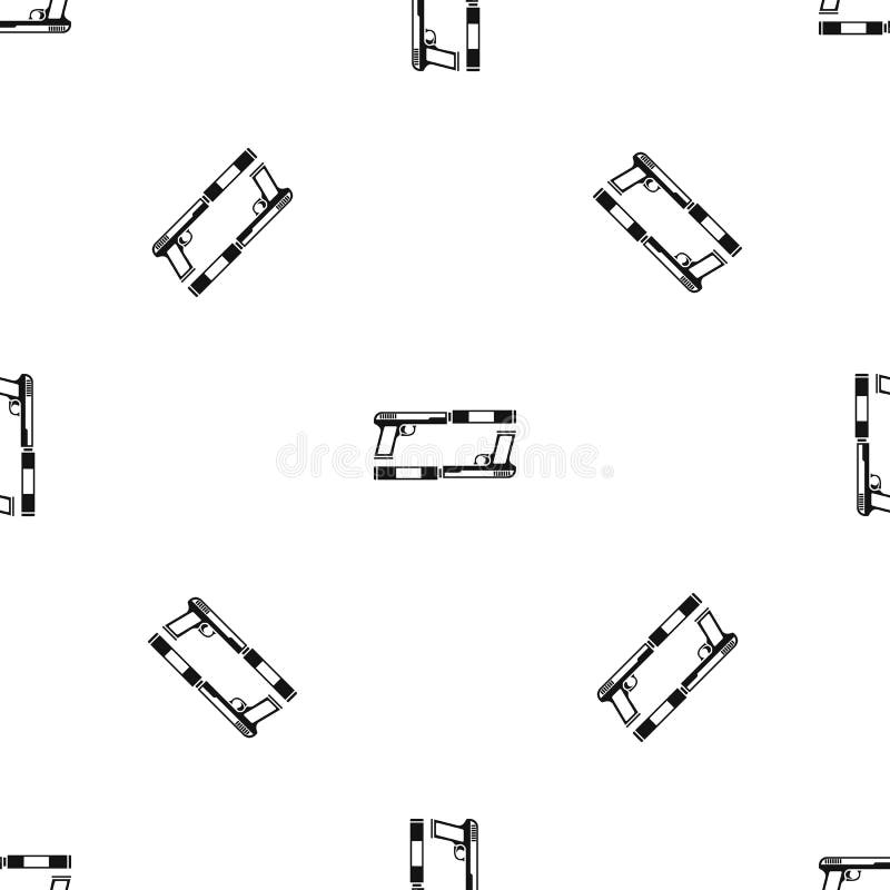Gun pattern seamless black stock vector. Illustration of geometric ...