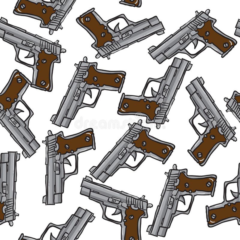Gun pattern stock vector. Illustration of criminal, handgun - 69898227