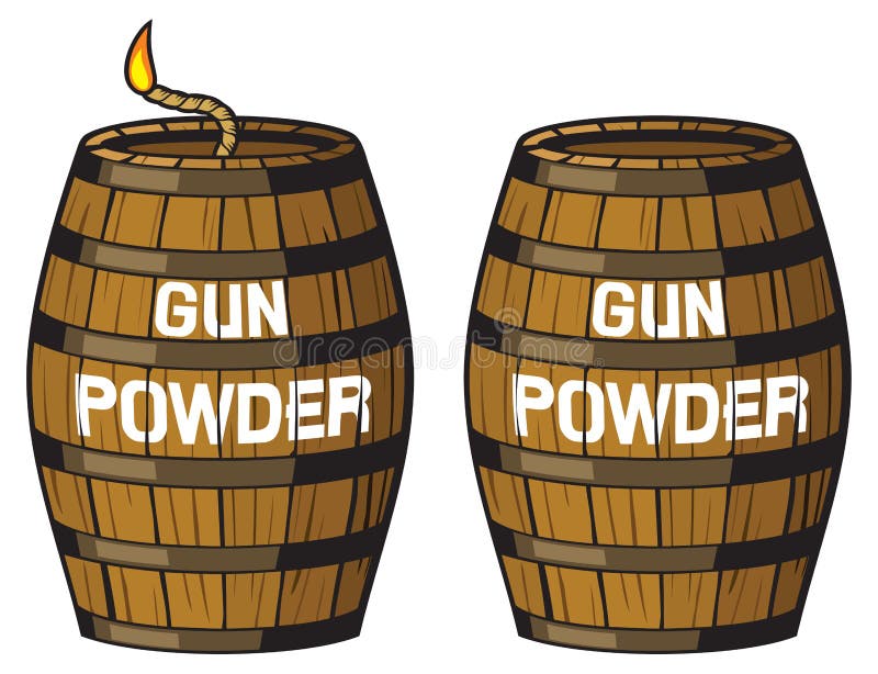 Gun powder barrel vector stock vector. Illustration of chest - 207265805