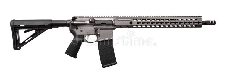 Gun Rifle Isolated on White Stock Image - Image of bullet, kill: 246437495