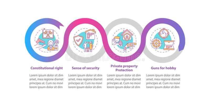 Gun Rights Vector Infographic Template Stock Vector - Illustration of ...