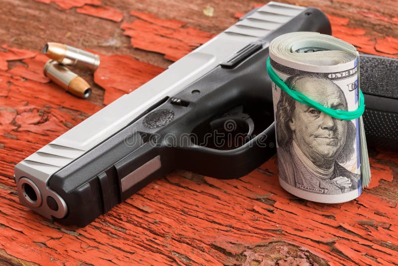 Roll of money and bow stock image. Image of financial - 16377559