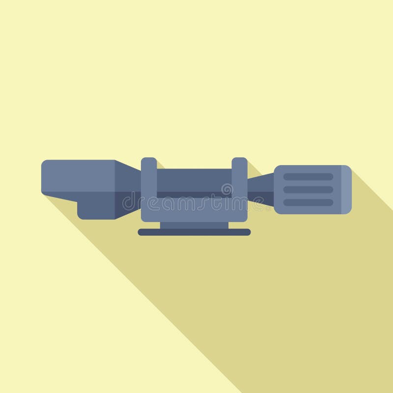 Gun Scope Icon Flat Vector. Rifle Sight Stock Vector - Illustration of ...