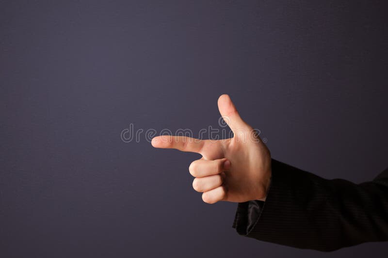 Gun shaped man hand stock image. Image of hunter, handgun - 40848887