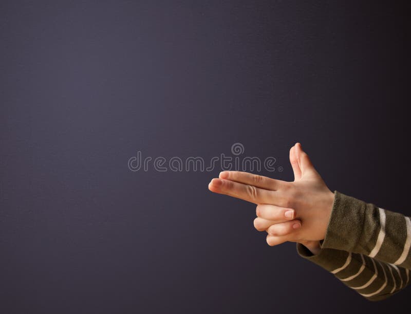 Gun shaped woman hand stock photo. Image of point, firearm - 66444224