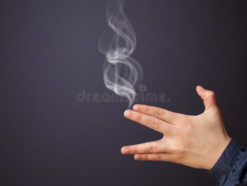 Gun shaped woman hand stock photo. Image of smoke, murderer - 34998912