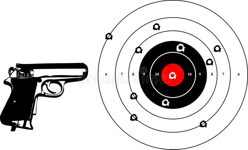 Gun shooting stock vector. Illustration of background - 5413697
