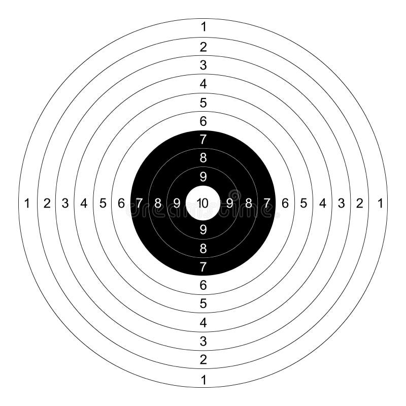 Shooting Target Icon Isolated on White Background. Vector Stock Vector ...