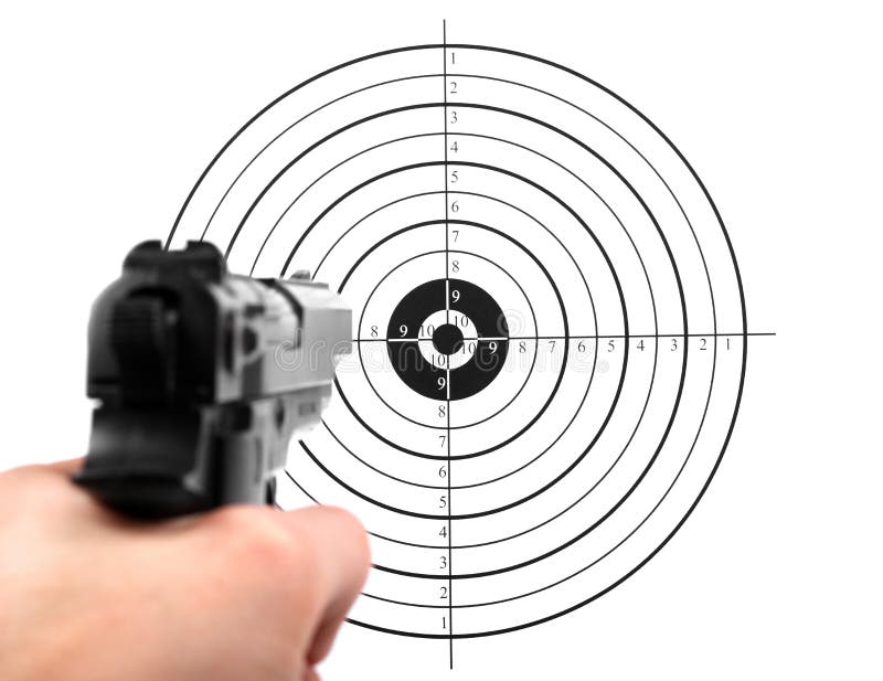 Gun shooting target stock image. Image of military, circle - 27882879