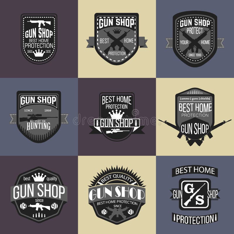 Gun Shop Logo Stock Illustrations – 648 Gun Shop Logo Stock ...