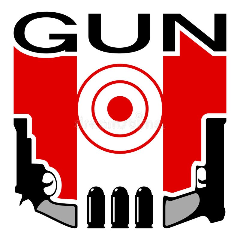 Gun Shop or Shooting Range Emblem Stock Vector - Illustration of ...