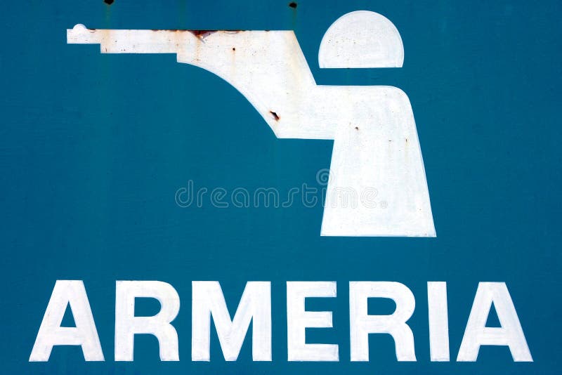 Gun Shop Sign stock photo. Image of fitness, sign, store - 32877134