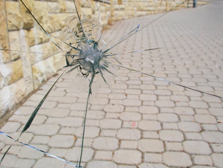 Gun shot window stock photo. Image of cracked, fracture - 14833892