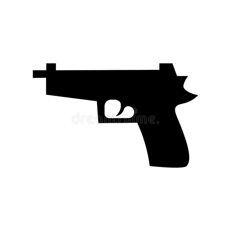 Gun Sign Black Icon. Vector Illustration Eps 10 Stock Illustration ...