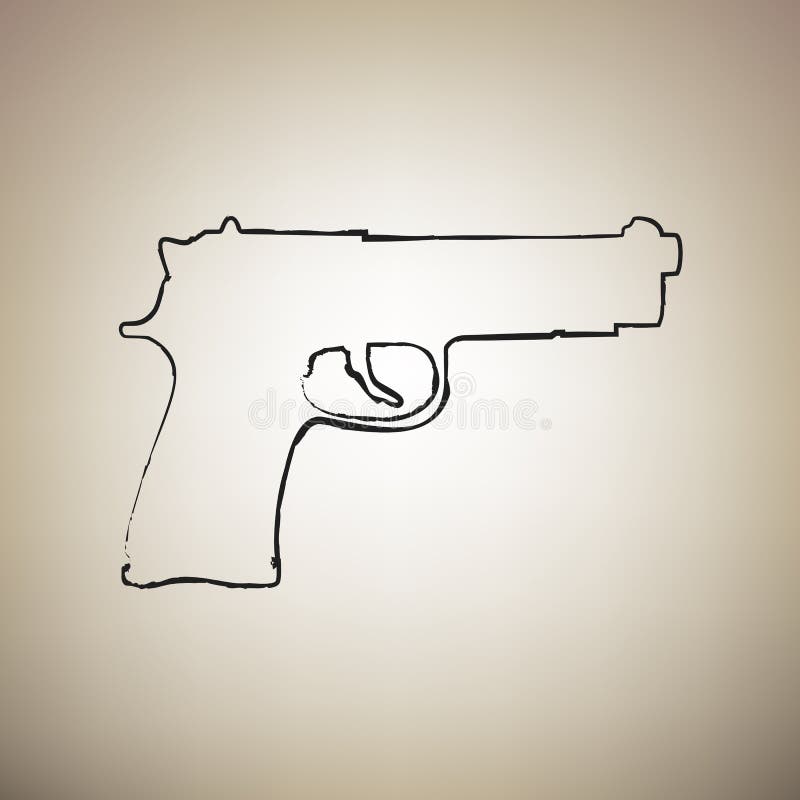 Gun Sign Illustration. Vector Stock Vector - Illustration of historic ...