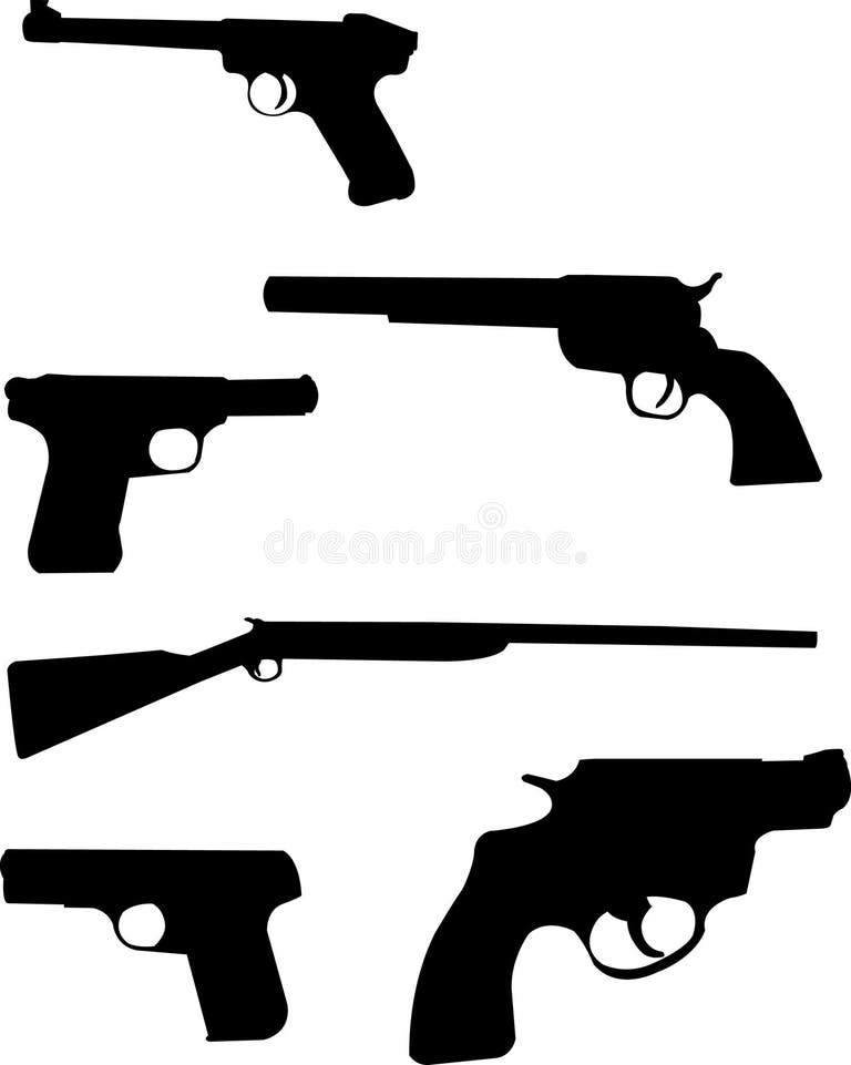 Silhouettes Weapons Guns Stock Illustrations – 84 Silhouettes Weapons ...