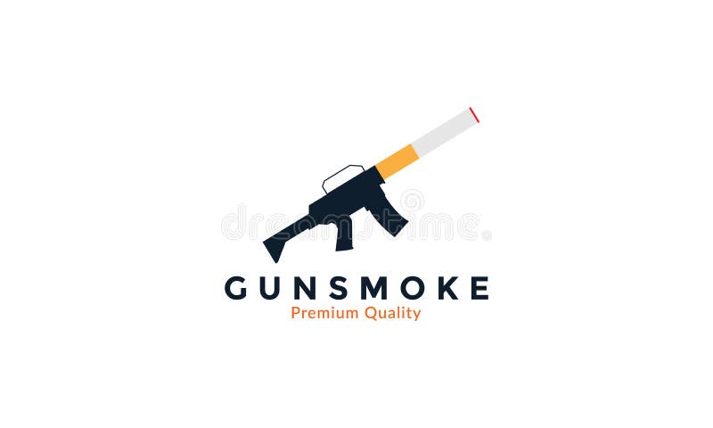 Gun and Smoke Illustration Vector Stock Vector - Illustration of male ...