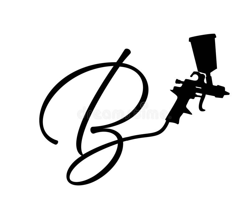 Gun Spray Paint Monogram Logo Initial Letter M Stock Vector ...