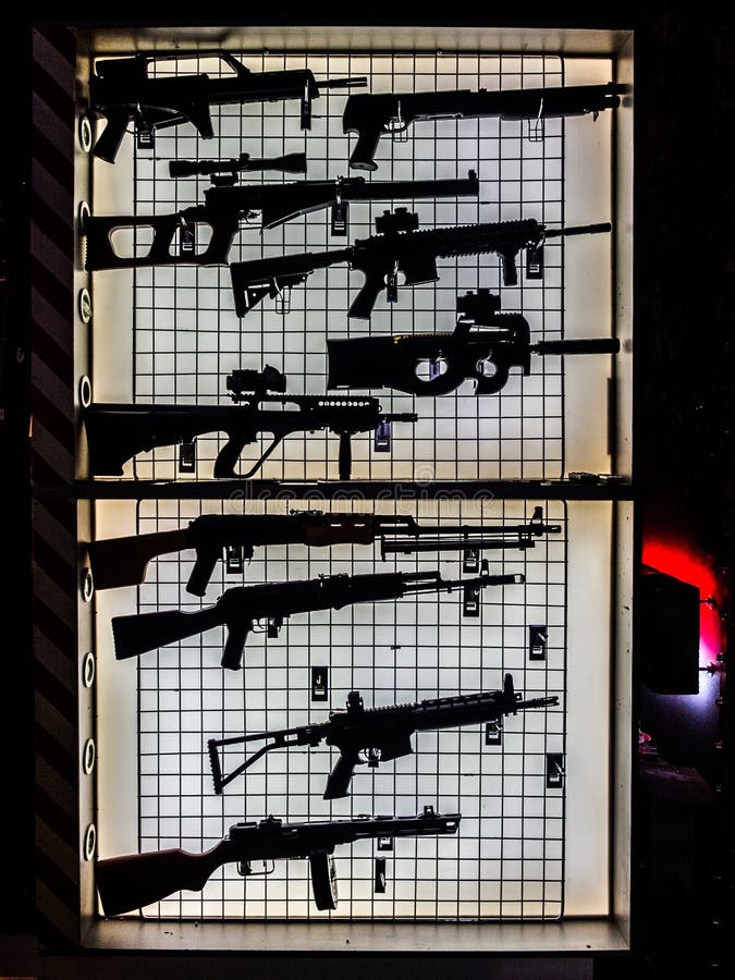 Gun Stand and the Shooting Range Stock Photo - Image of firearm, sharp ...