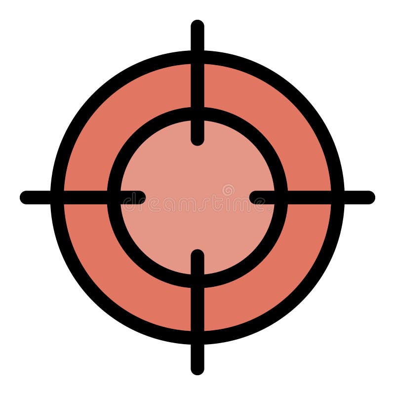 Gun Target Icon Color Outline Vector Stock Vector - Illustration of ...