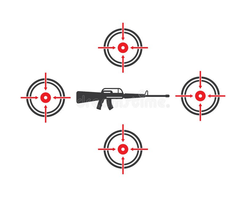 Gun target icon vector stock vector. Illustration of focus - 150425327