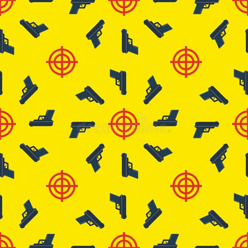 Gun Targets Seamless Pattern Stock Vector - Illustration of icon ...