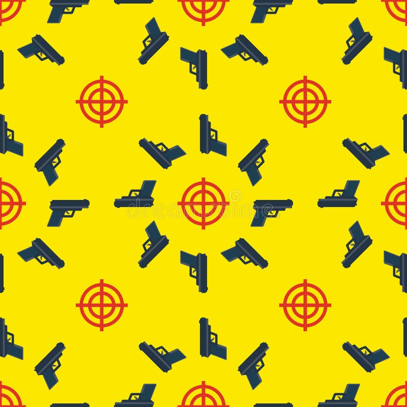 Gun Targets Seamless Pattern Stock Vector - Illustration of icon ...