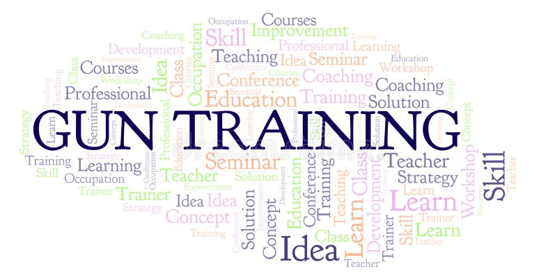 Gun Training word cloud. stock illustration. Illustration of ...