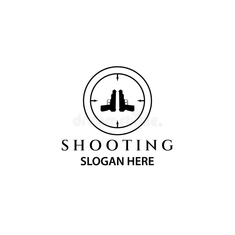 Gun Vintage Logo Vector Illustration Minimalist Icon Design Stock ...