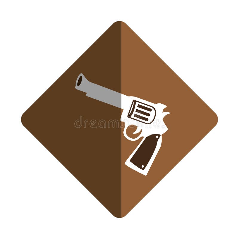 Gun wild west icon stock vector. Illustration of design - 86635762